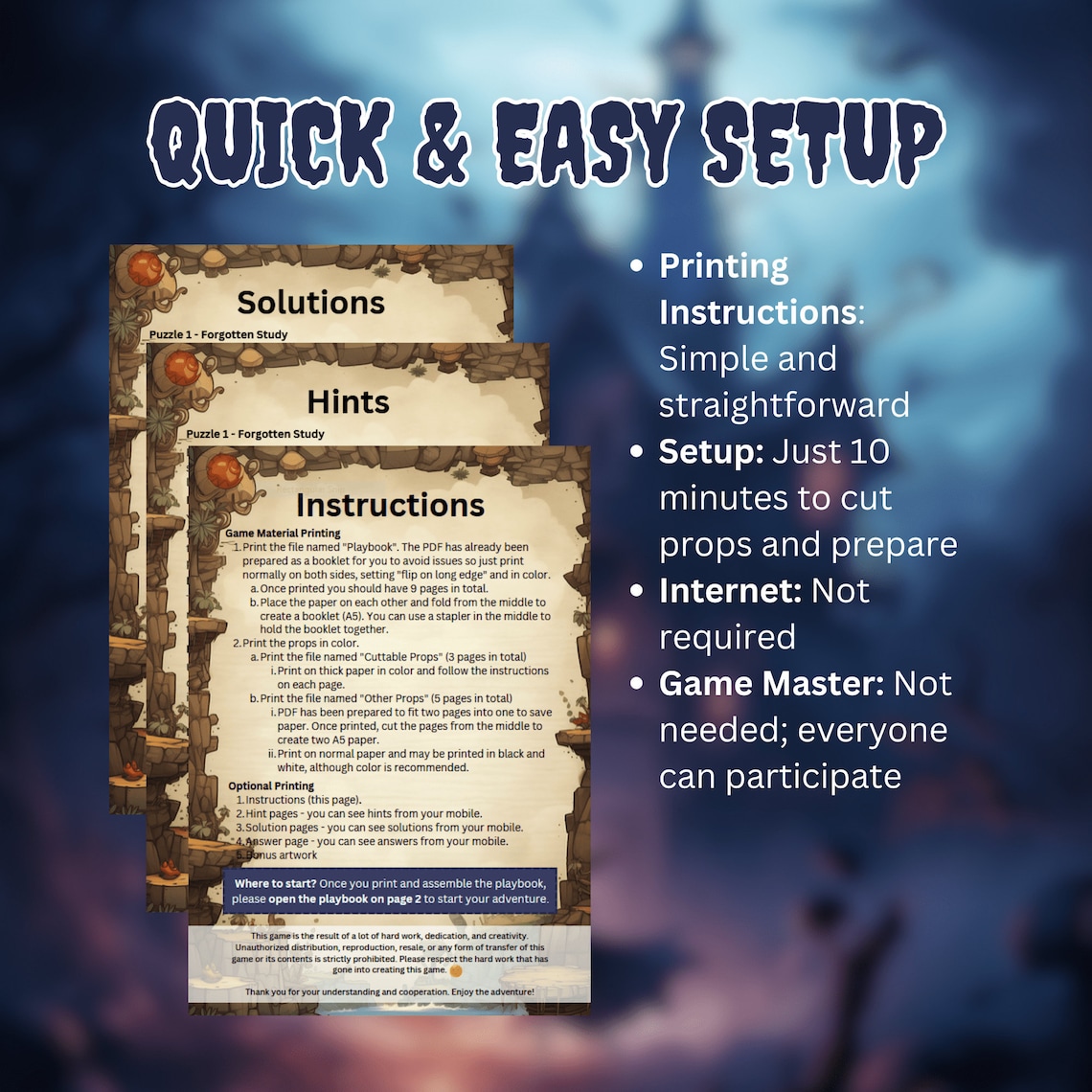 Escape Room Game DIY Printable Game Kit Escape Room Gift for Kids ...