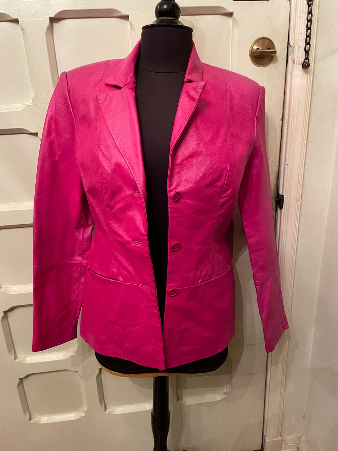 Barbie Pink Leather Jacket - Etsy