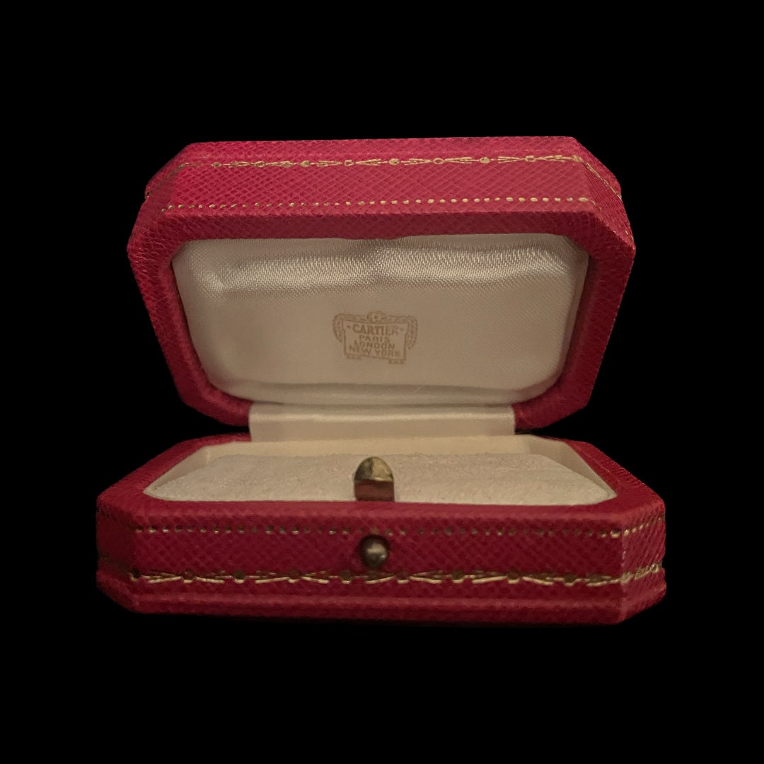 Red Vintage Leather Cartier Ring Box - Etsy