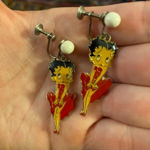 Betty Boop Vintage Earrings Etsy