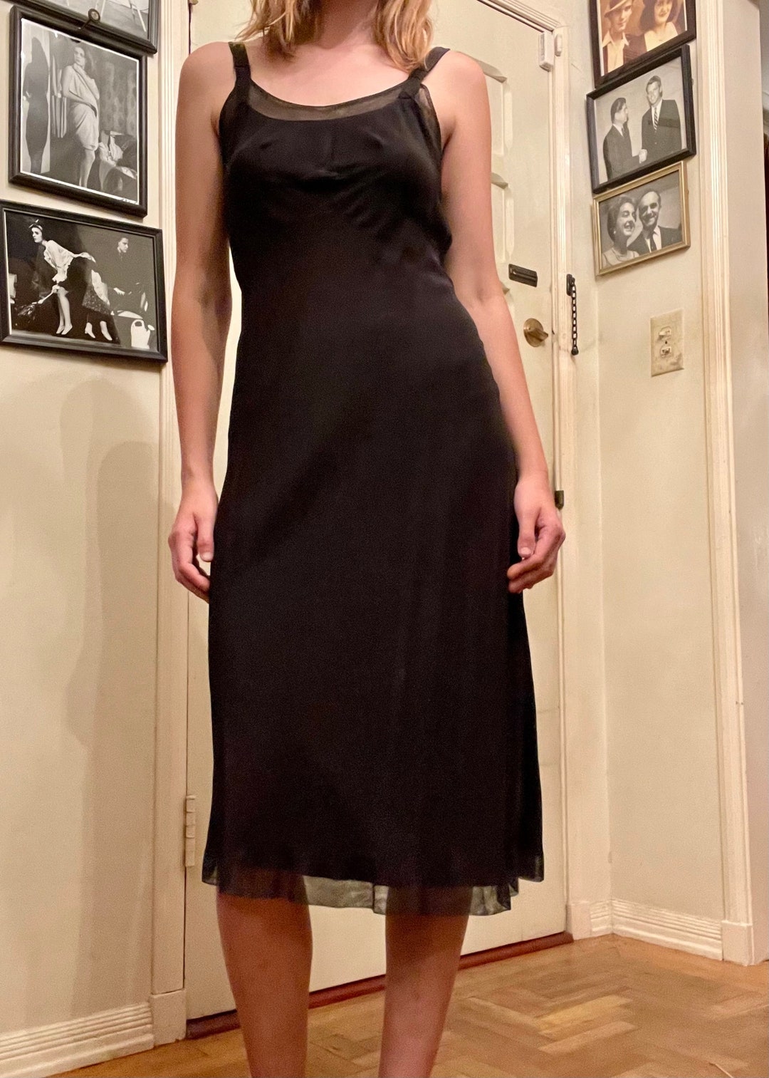 Black Slip 1940's Rayon Material - Etsy