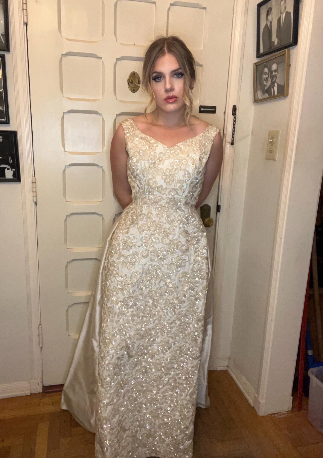 Vintage 1960’s Mike Benet Formals White Gown - Etsy