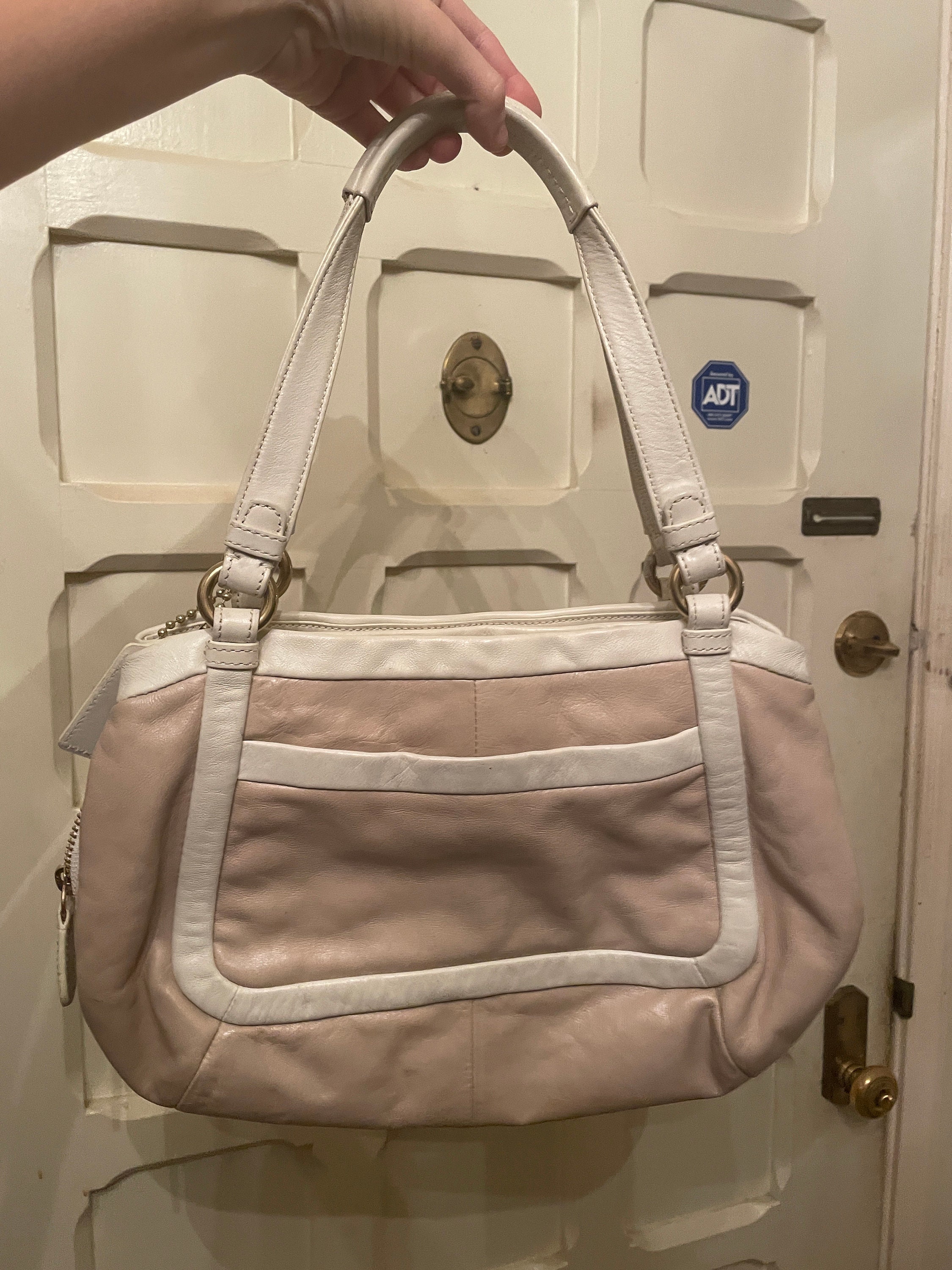 Coach Purse Cricket Putty and White Leather - Etsy