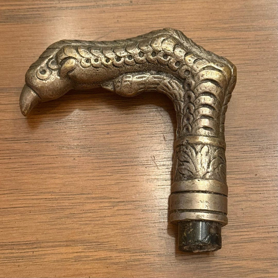 Vintage Cane Handle | Solid Metal Bird Talon - Etsy