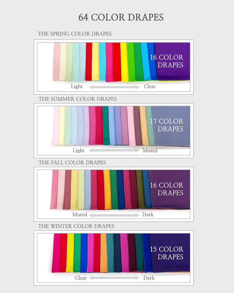 64 Color Drapes Set for Personal Color Analysis | Professional Color ...