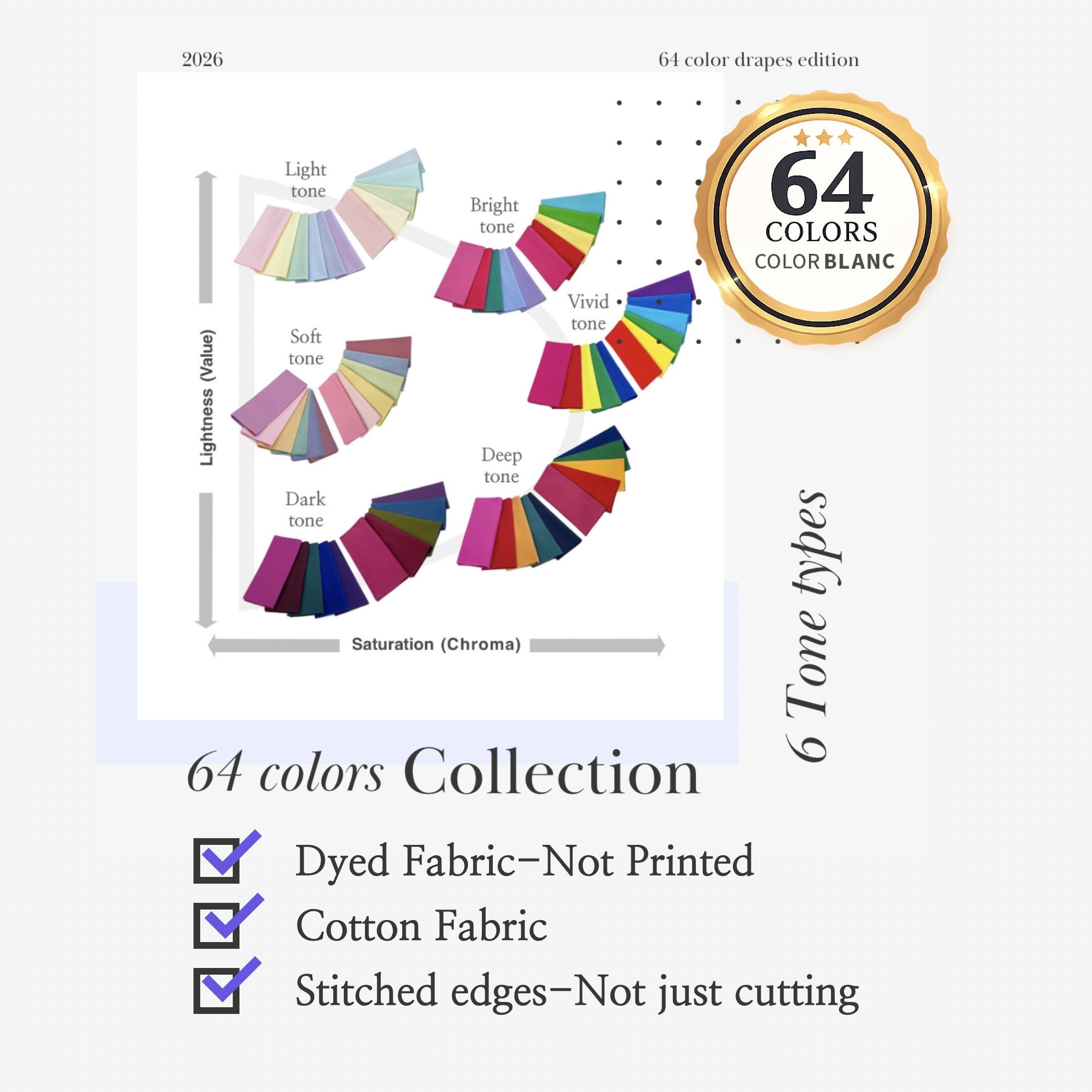 64 Color Drapes Set for Personal Color Analysis | Professional Color ...