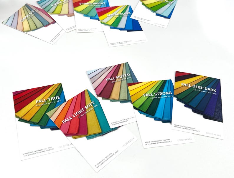 Personal Color Analysis Result Cards: 20 Types, Wallet Size (PDF ...