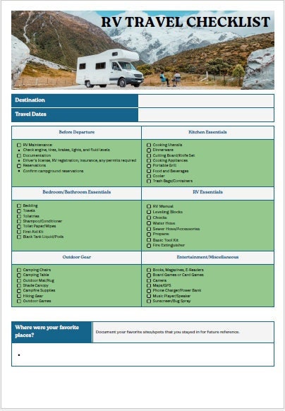Welcome to the Best Digital RV Travel Planner! - Etsy