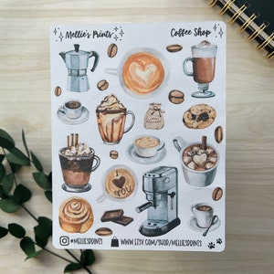 Coffee Shop | Planner Stickers, Scrapbook Stickers, Bullet Journal ...