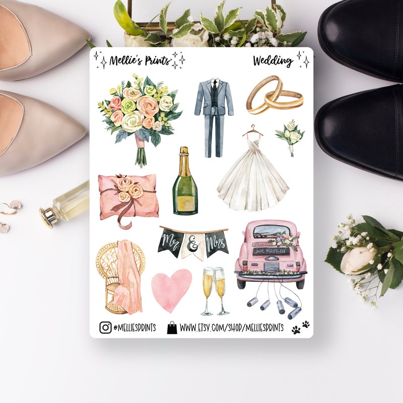 Wedding Stickers - Etsy