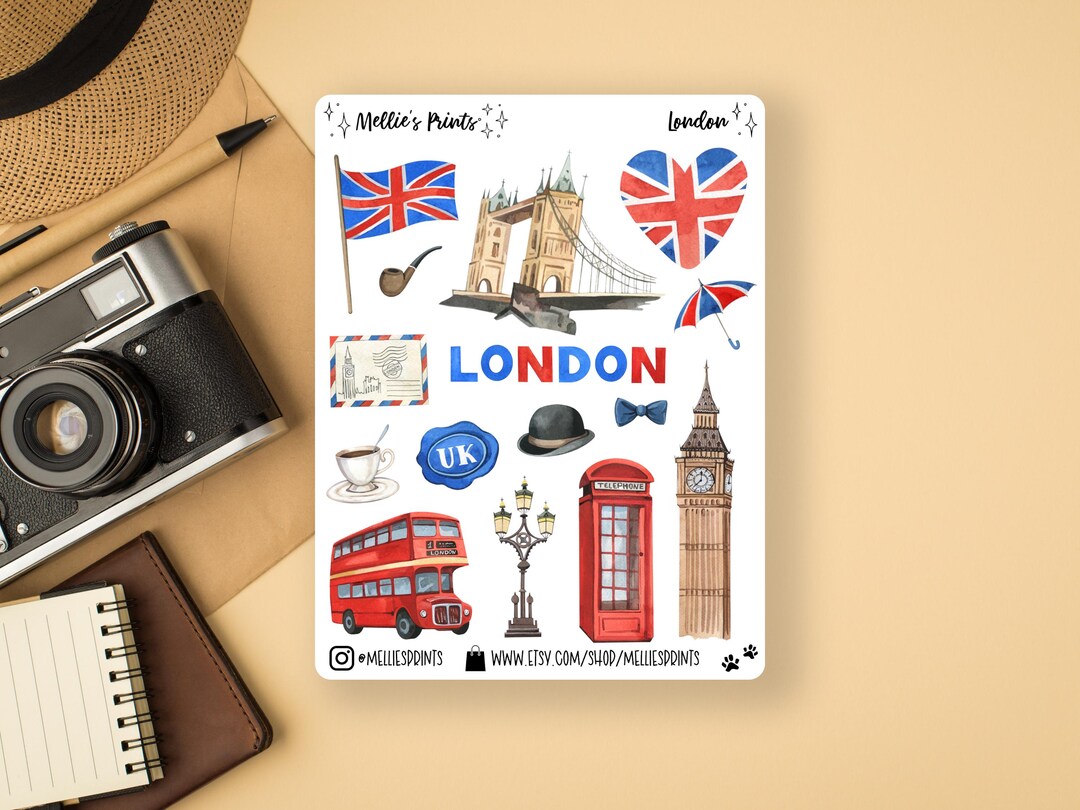 London | Planner Stickers, Scrapbook Stickers, Bullet Journal Stickers ...