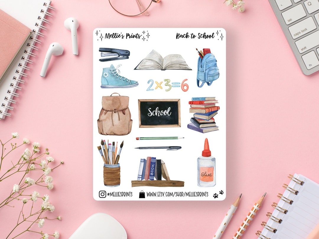 Back to School | Planner Stickers, Scrapbook Stickers, Bullet Journal ...