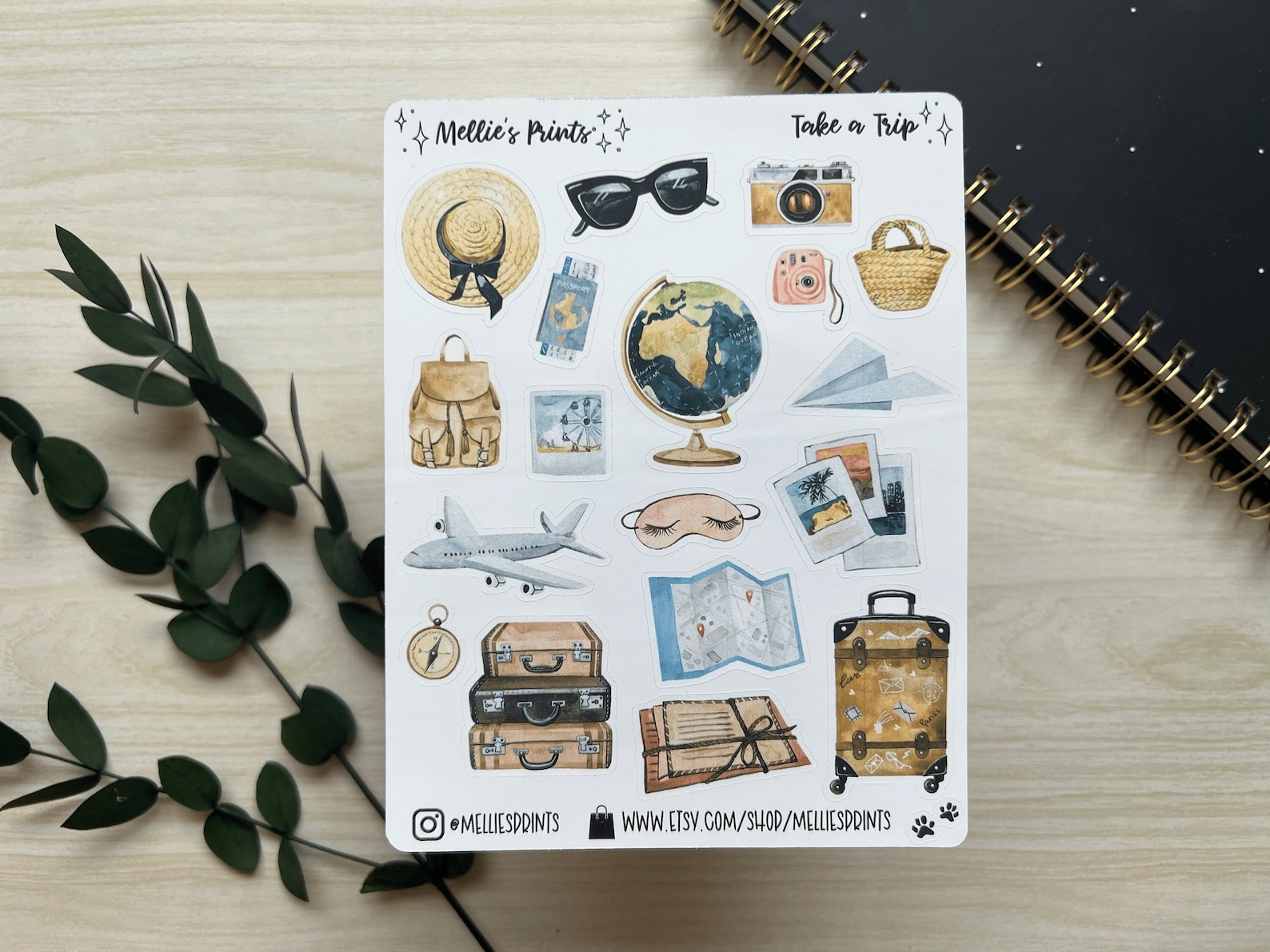 Take a Trip | Planner Stickers, Scrapbook Stickers, Bullet Journal ...