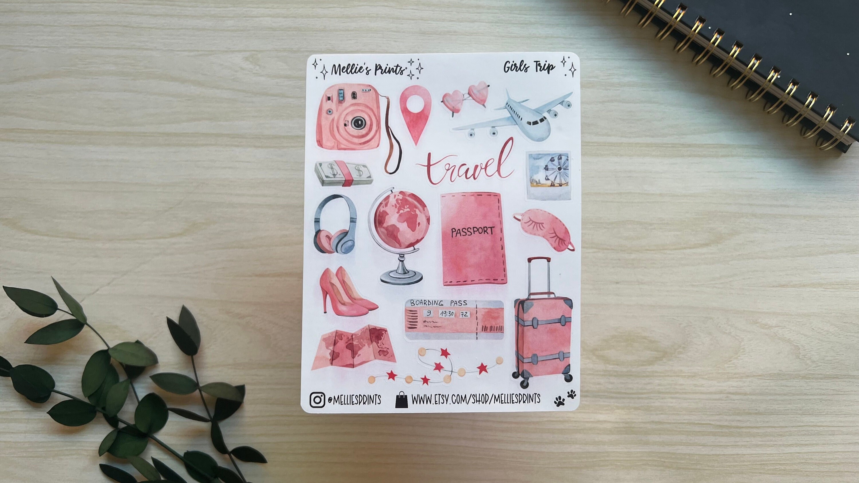 Girls Trip Planner Stickers, Scrapbook Stickers, Bullet Journal ...