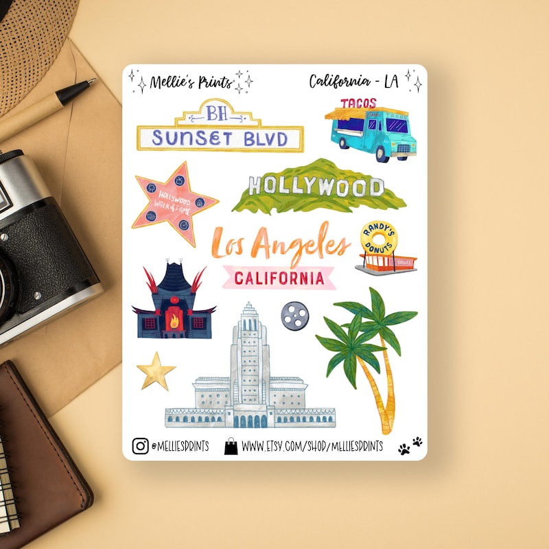 Los Angeles Sticker - Etsy