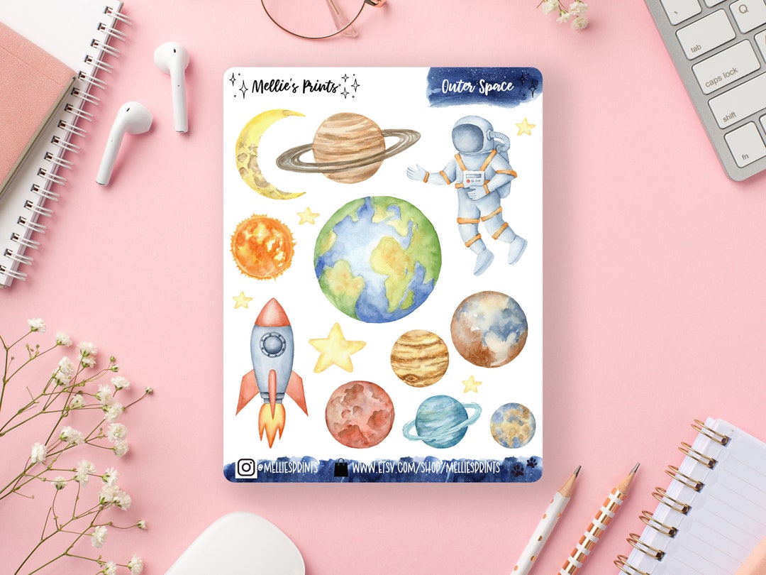 Outer Space Sticker Sheet - Etsy