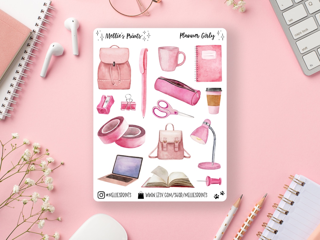 Planner Girly | Planner Stickers, Scrapbook Stickers, Bullet Journal ...