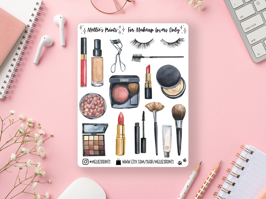 For Makeup Lovers Only | Planner Stickers, Scrapbook Stickers, Bullet ...