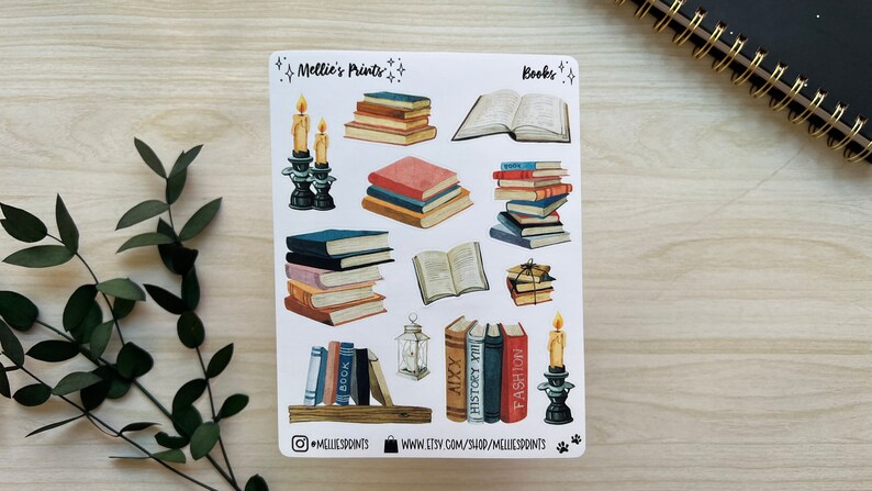 Books | Planner Stickers, Scrapbook Stickers, Bullet Journal Stickers ...