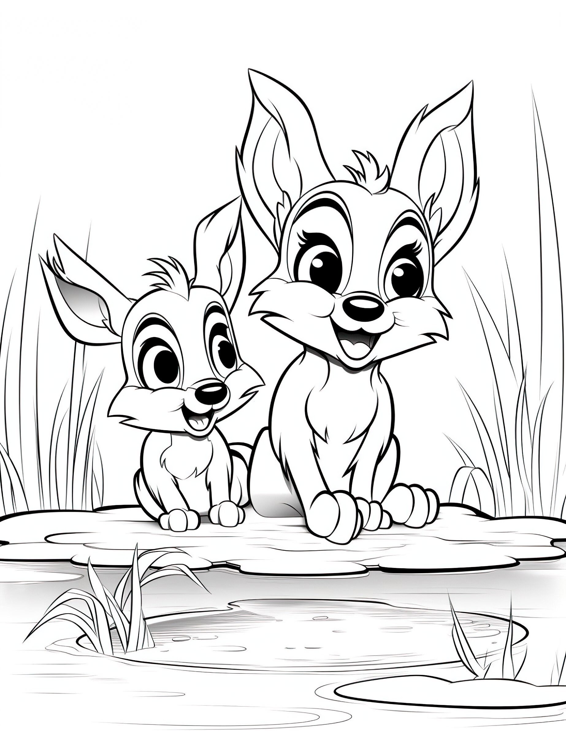 5 Cute Critter Coloring Pages, Teacher, Color Pages for Kids, Cute ...