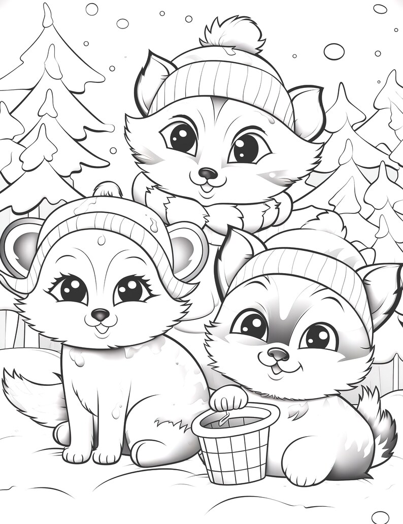5 Winter Coloring Pages. Teacher, Color Pages for Kids, Cute Coloring ...