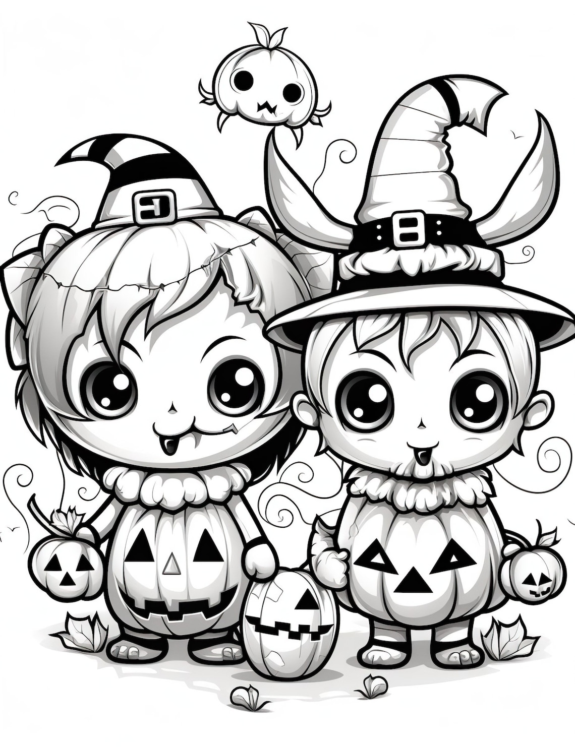 5 Halloween Coloring Pages. Teacher, Color Pages for Kids, Cute ...