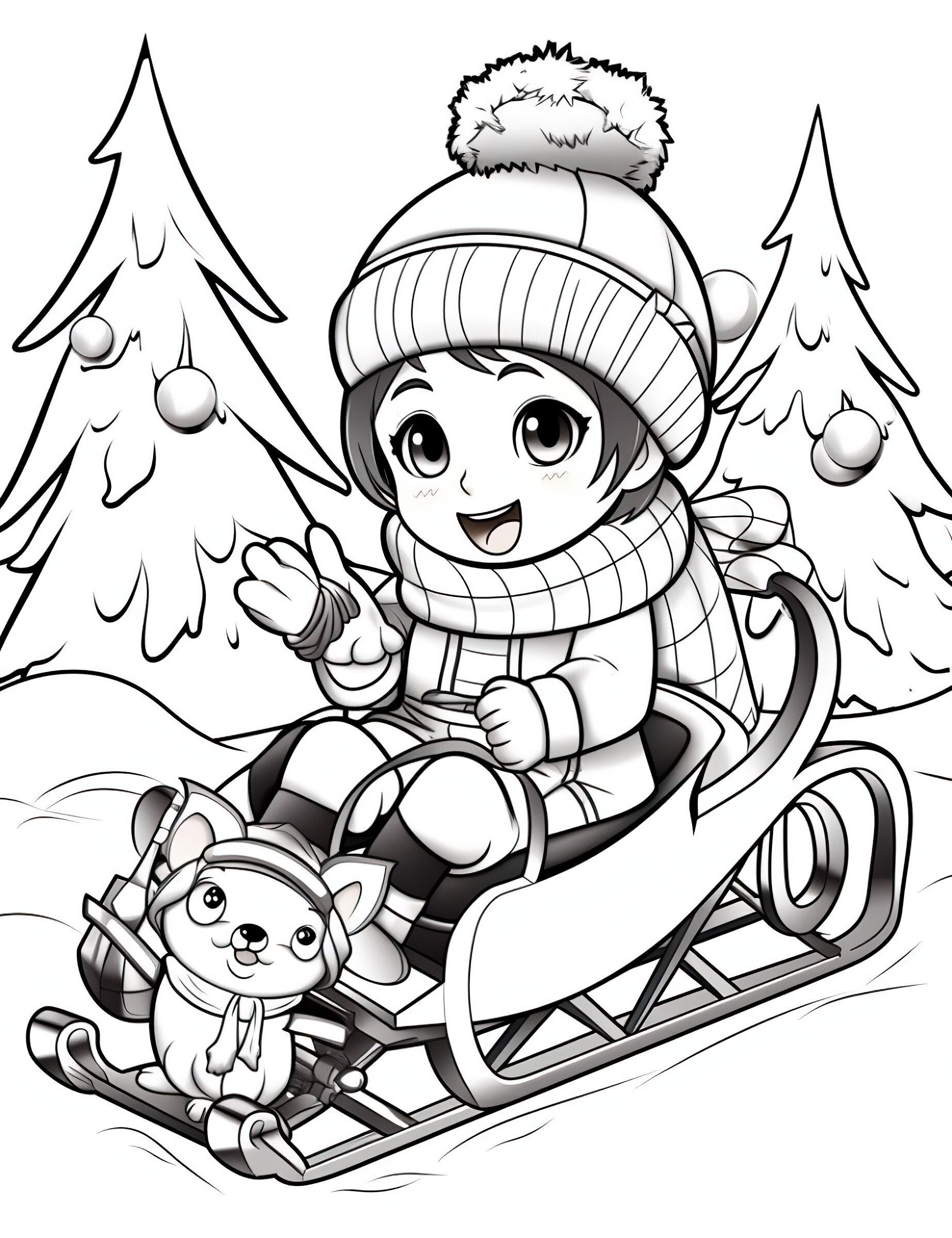 5 Christmas Holiday Coloring Pages. Teacher, Color Pages for Kids, Cute ...
