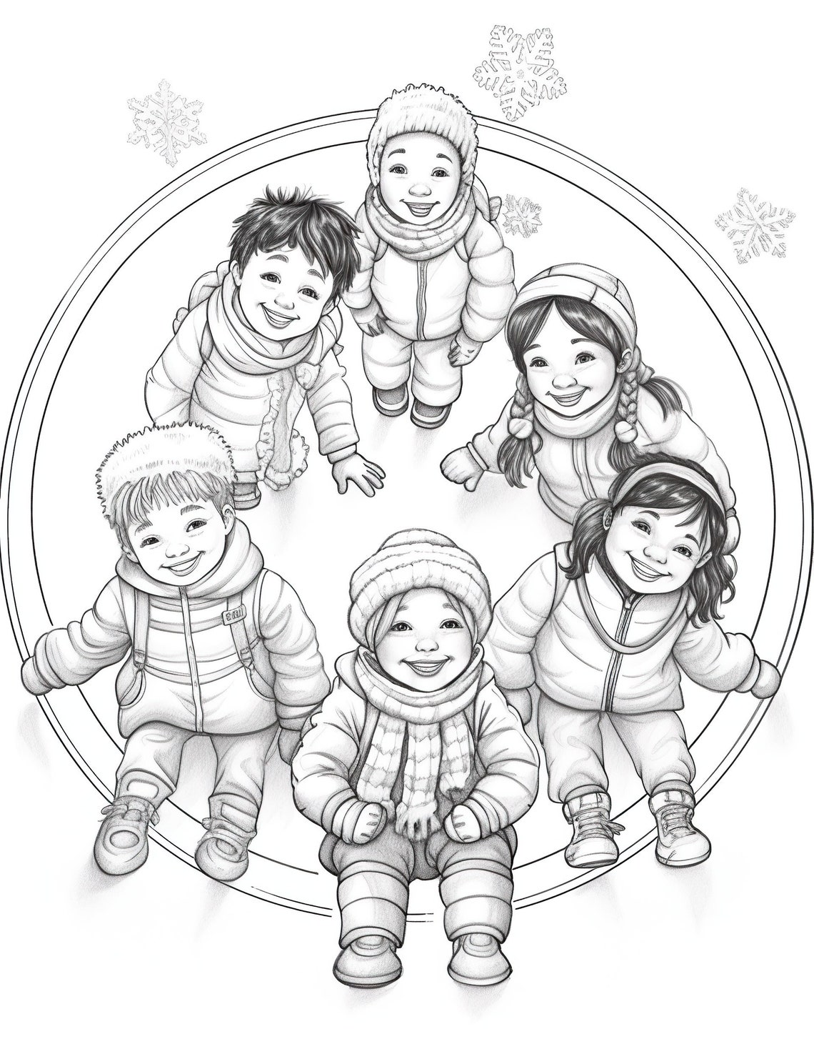 5 Winter Coloring Pages. Teacher, Color Pages for Kids, Cute Coloring ...