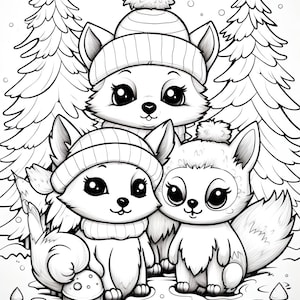 5 Christmas Holiday Coloring Pages. Teacher, Color Pages for Kids, Cute ...