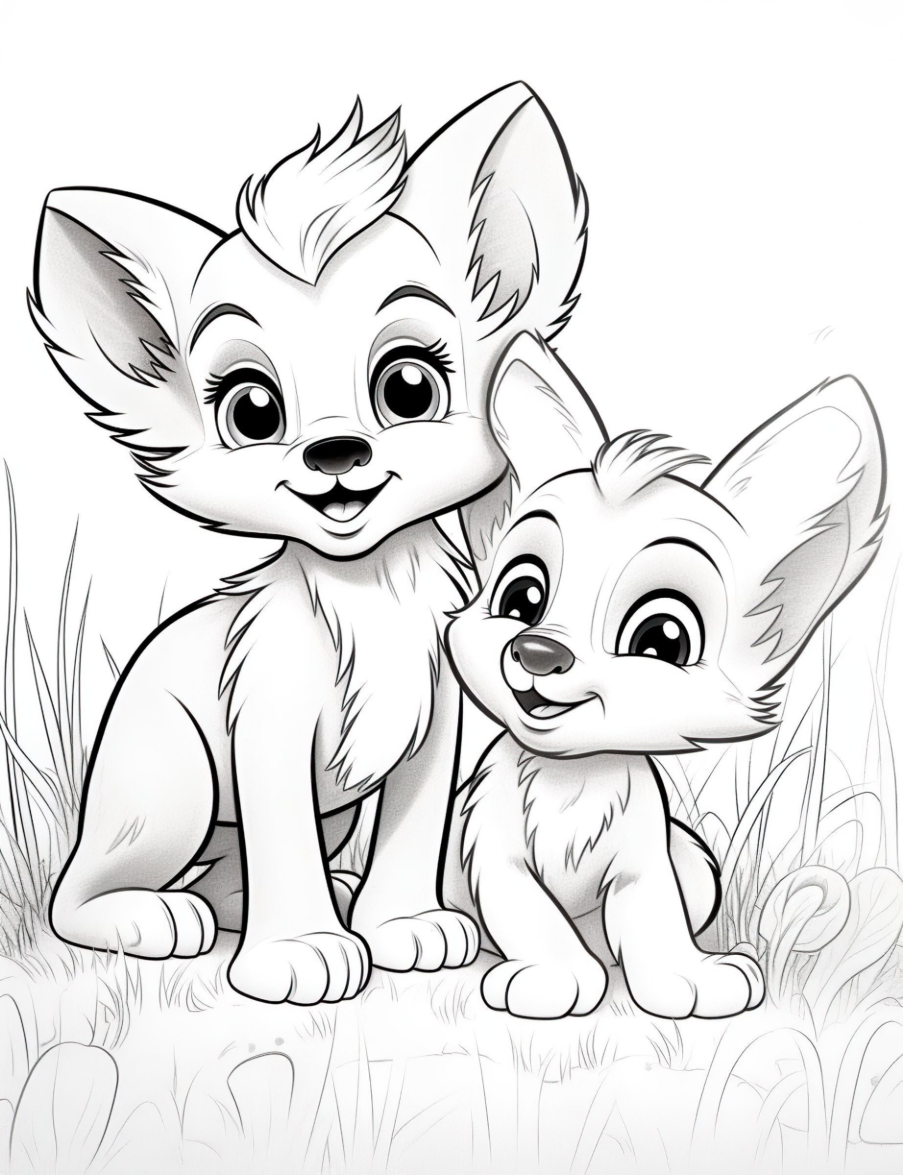 5 Cute Critter Coloring Pages Teacher Color Pages for Kids - Etsy