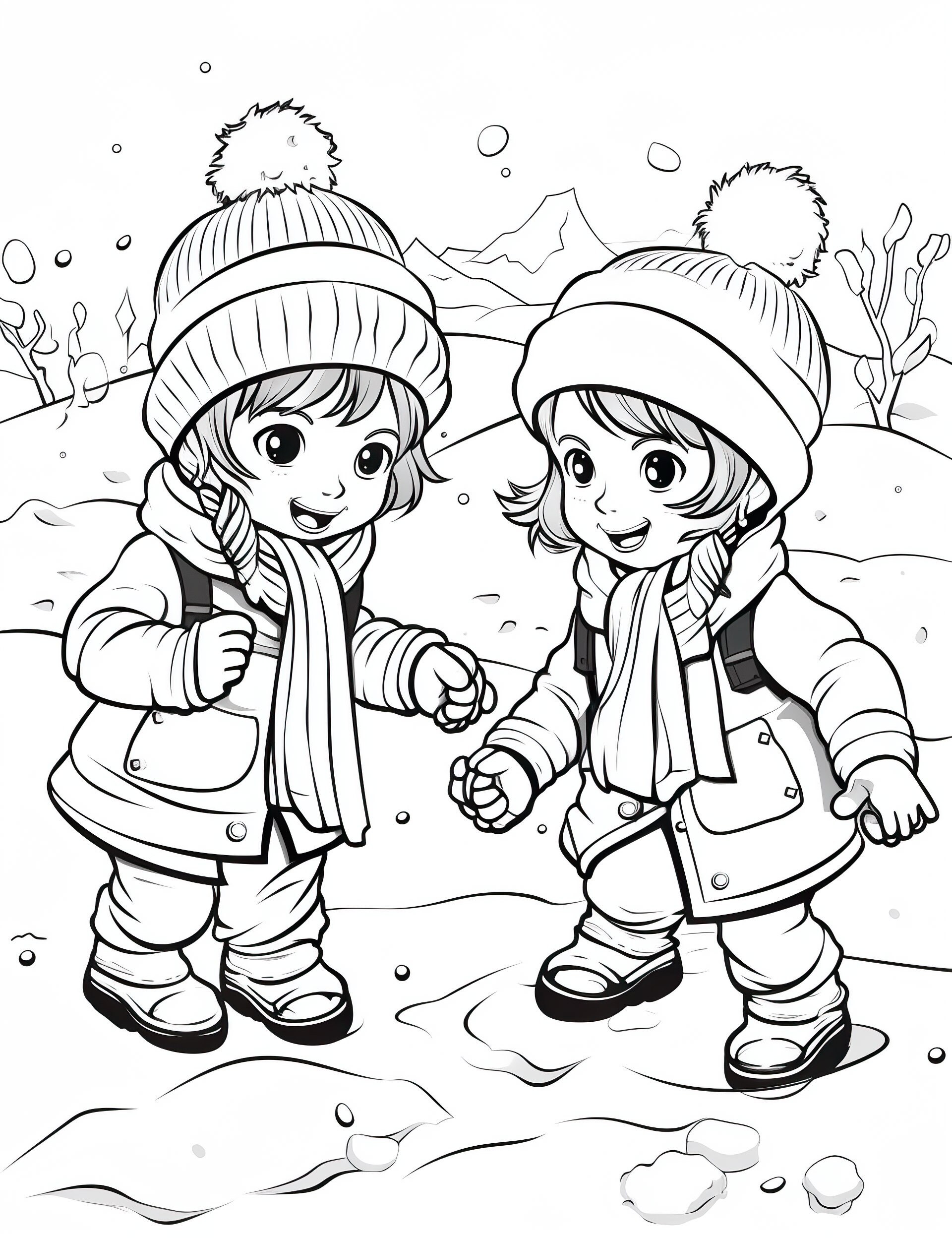 5 Winter Coloring Pages. Teacher, Color Pages for Kids, Cute Coloring ...