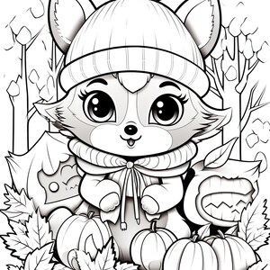 5 Autumn Coloring Pages. Teacher, Color Pages for Kids, Cute Coloring ...