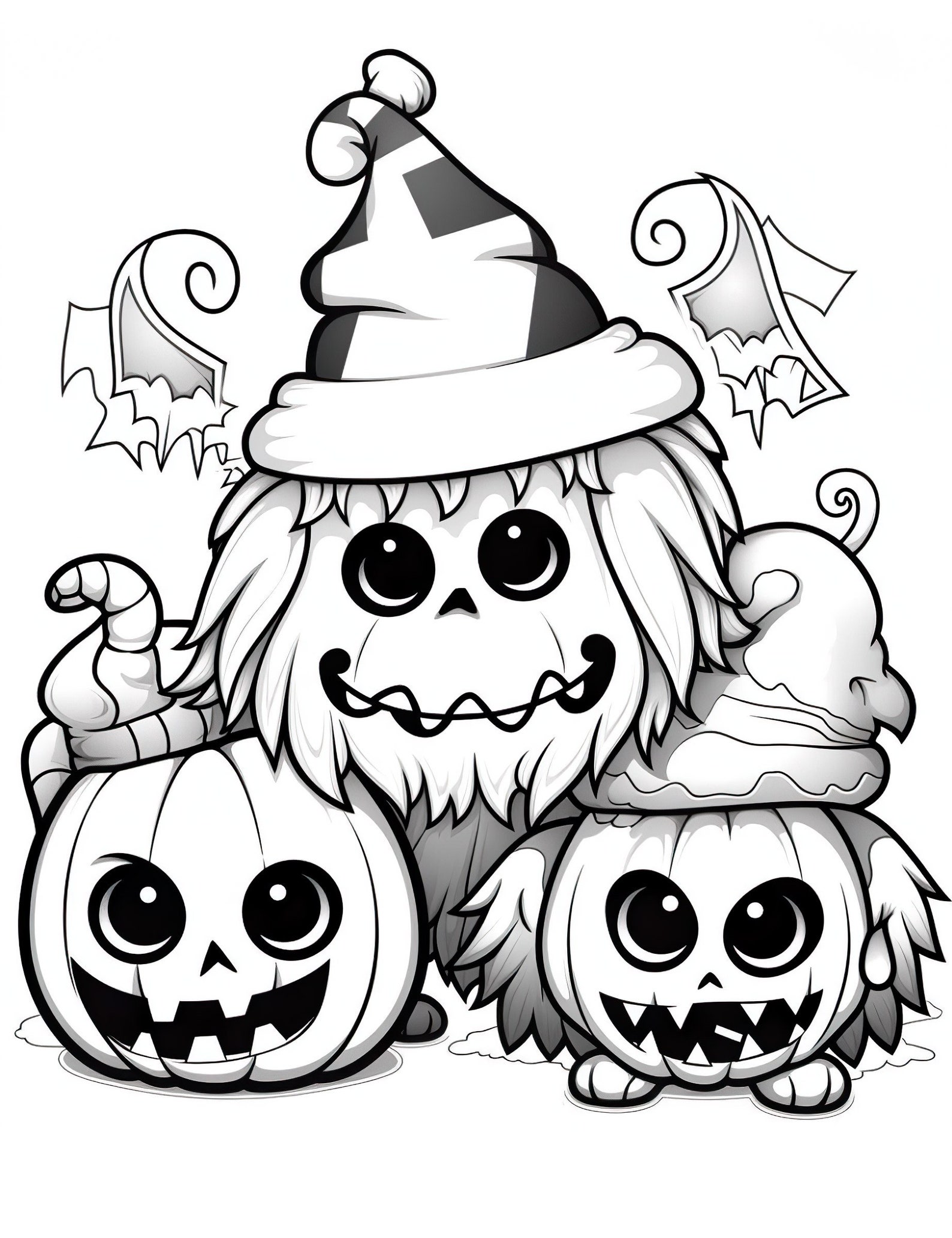 5 Halloween Coloring Pages. Teacher, Color Pages for Kids, Cute ...