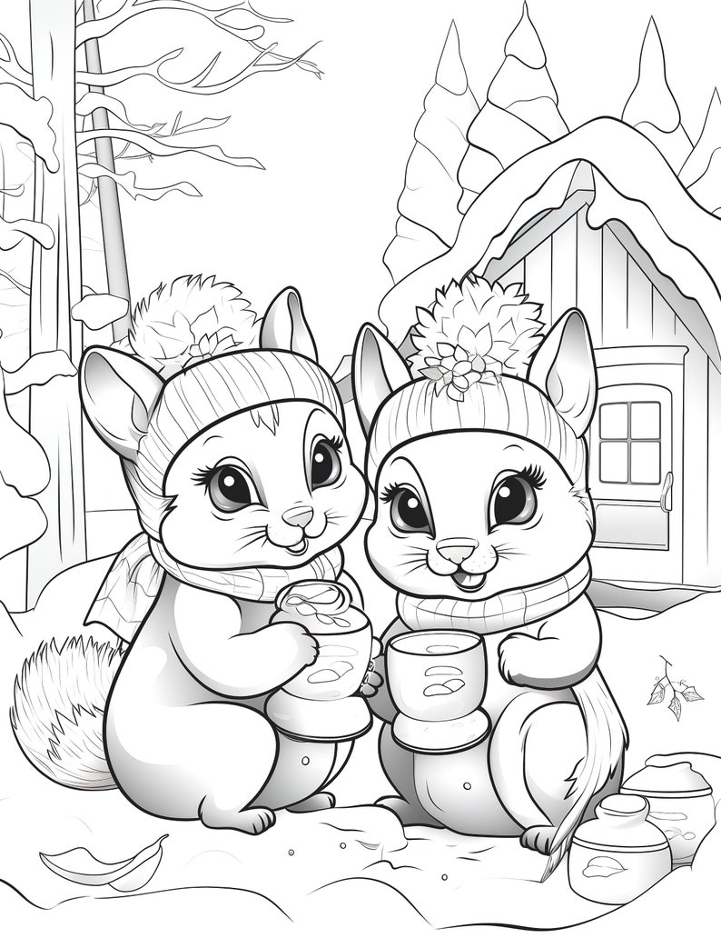 5 Winter Coloring Pages. Teacher, Color Pages for Kids, Cute Coloring ...