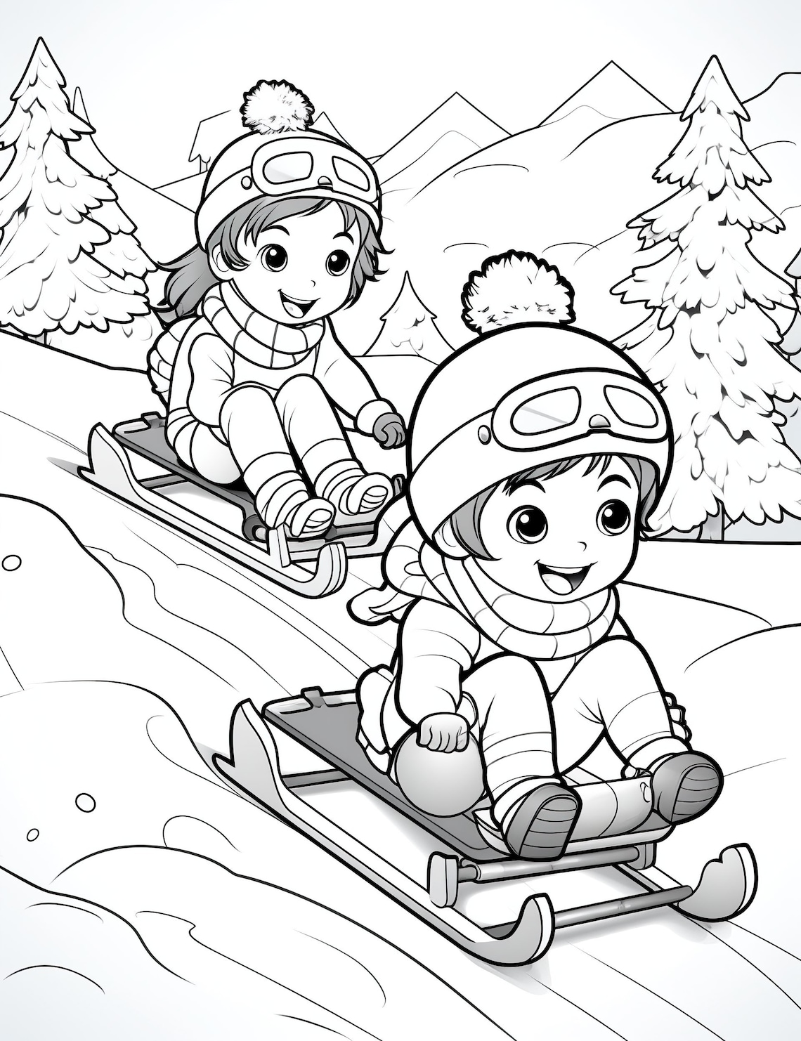 5 Winter Coloring Pages. Teacher, Color Pages for Kids, Cute Coloring ...