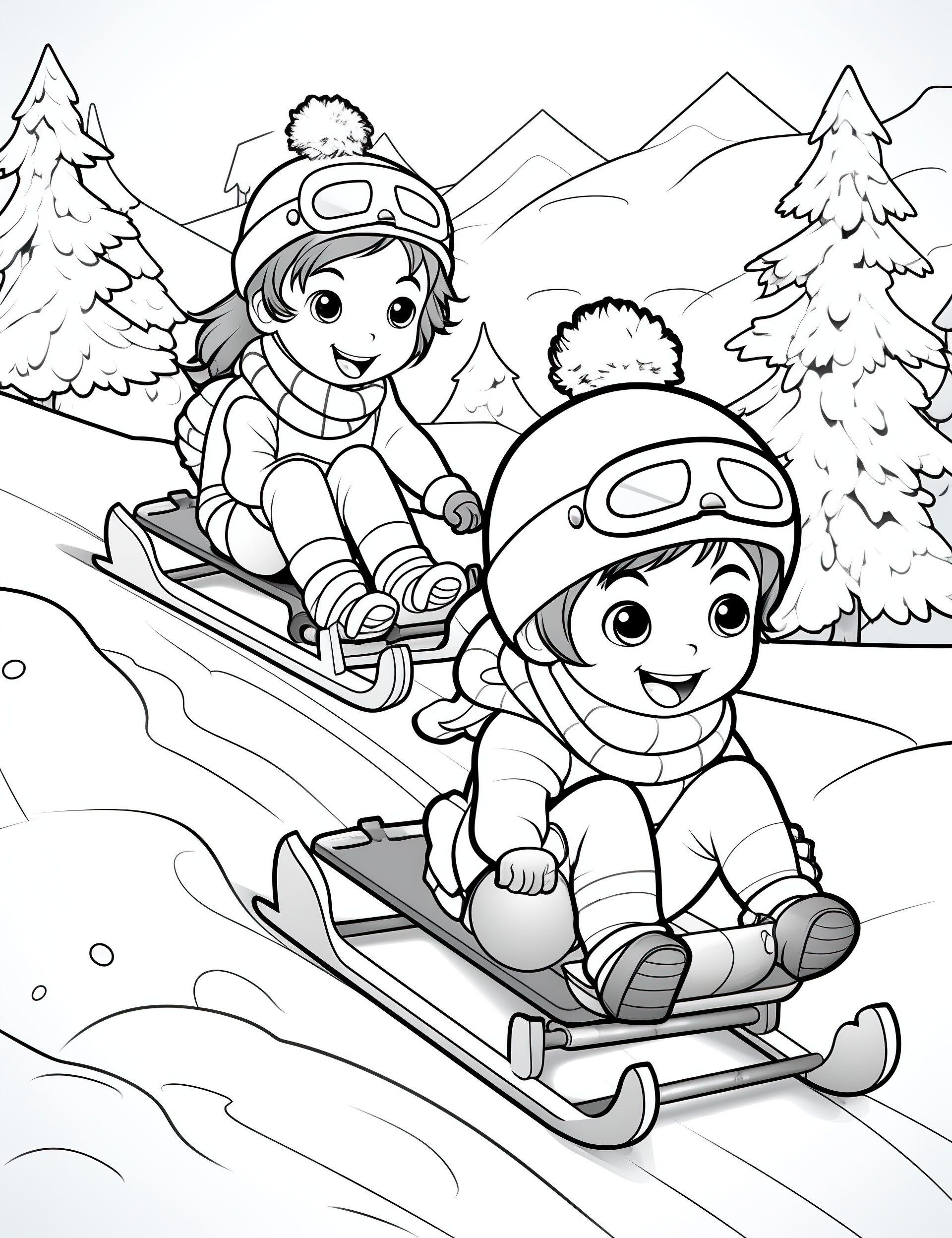 5 Winter Coloring Pages. Teacher, Color Pages for Kids, Cute Coloring ...