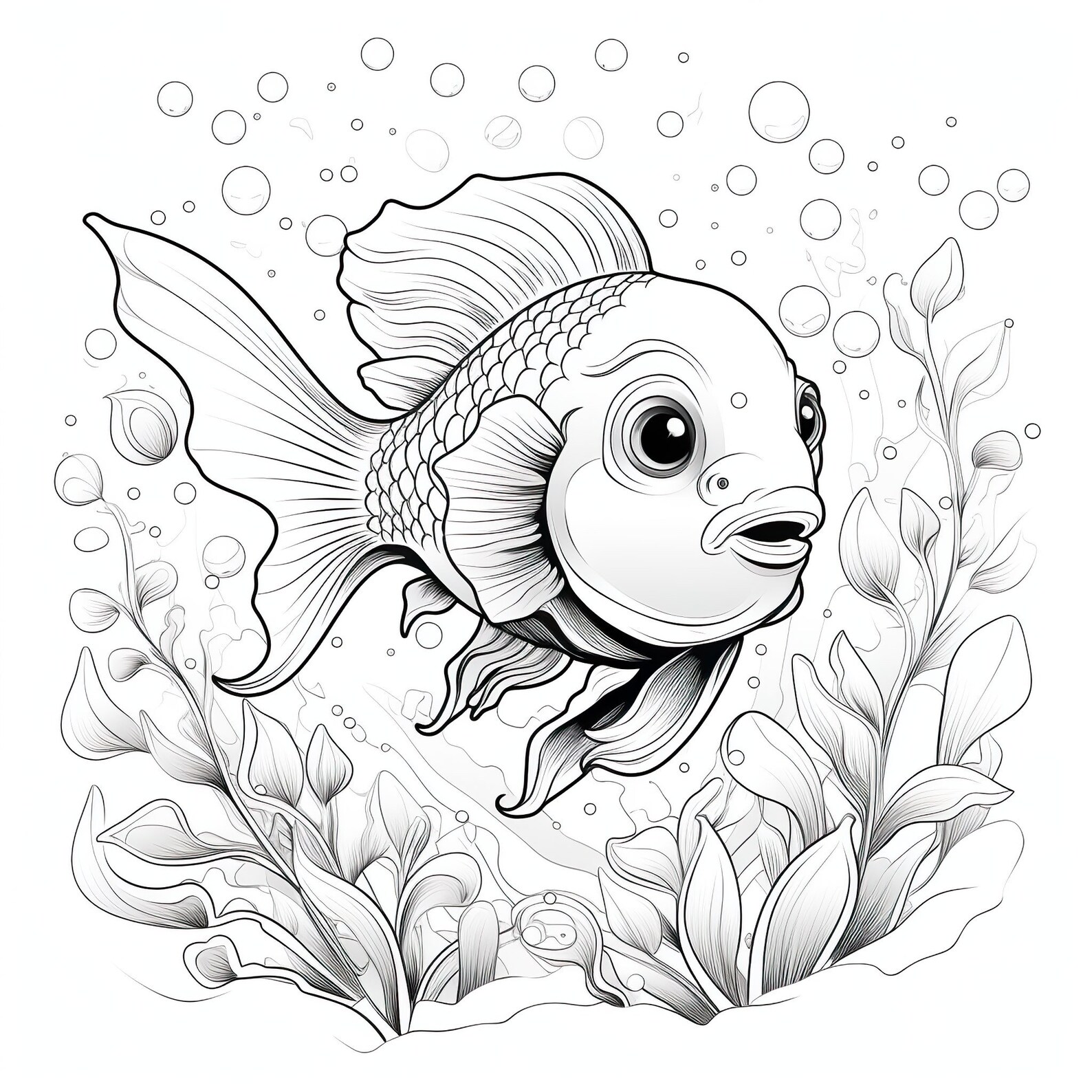 5 Whimsical Water Coloring Pages. Teacher, Color Pages for Kids, Cute ...