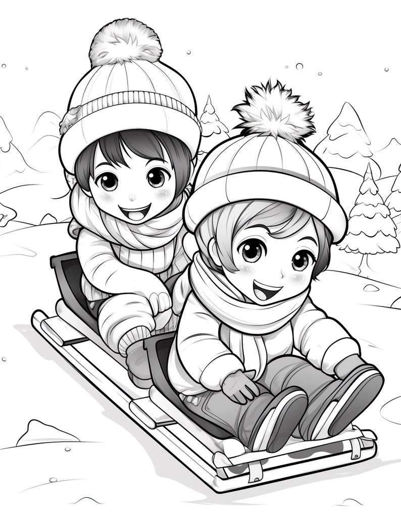 5 Winter Coloring Pages. Teacher, Color Pages for Kids, Cute Coloring ...