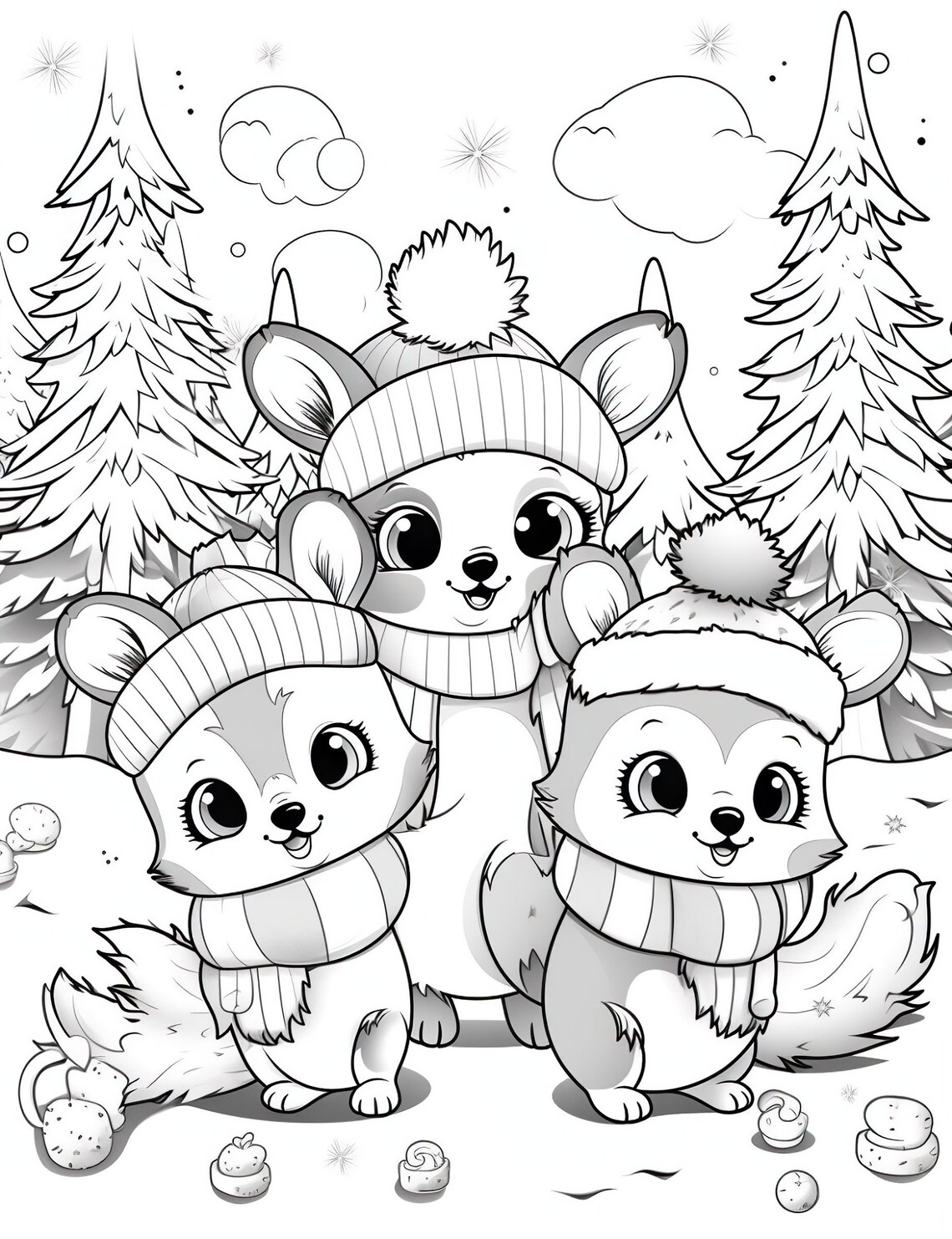 5 Christmas Holiday Coloring Pages. Teacher, Color Pages for Kids, Cute ...