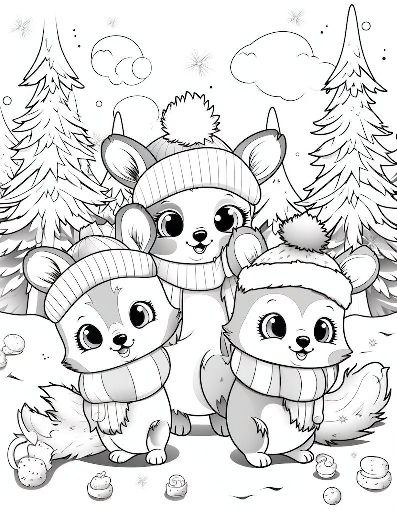 5 Christmas Holiday Coloring Pages. Teacher, Color Pages for Kids, Cute ...