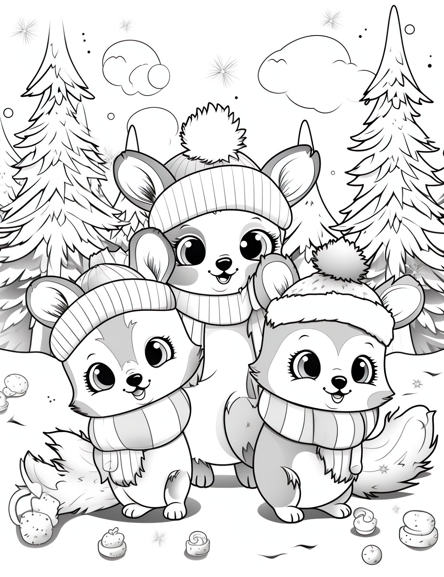 5 Christmas Holiday Coloring Pages. Teacher, Color Pages for Kids, Cute ...