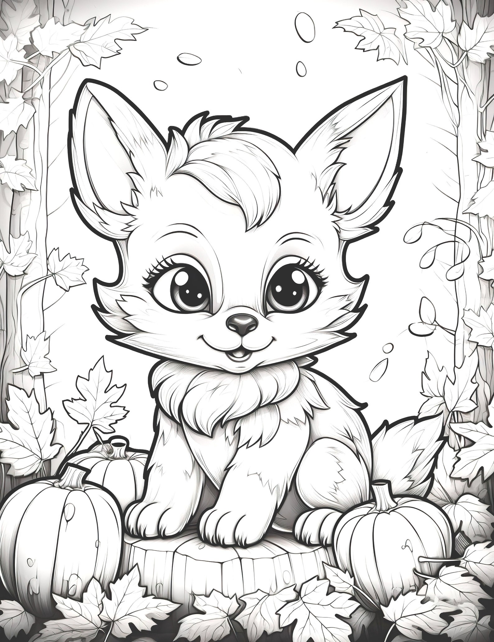 5 Autumn Coloring Pages. Teacher, Color Pages for Kids, Cute Coloring ...