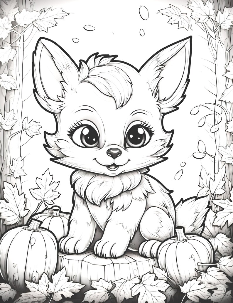 5 Autumn Coloring Pages. Teacher, Color Pages for Kids, Cute Coloring ...
