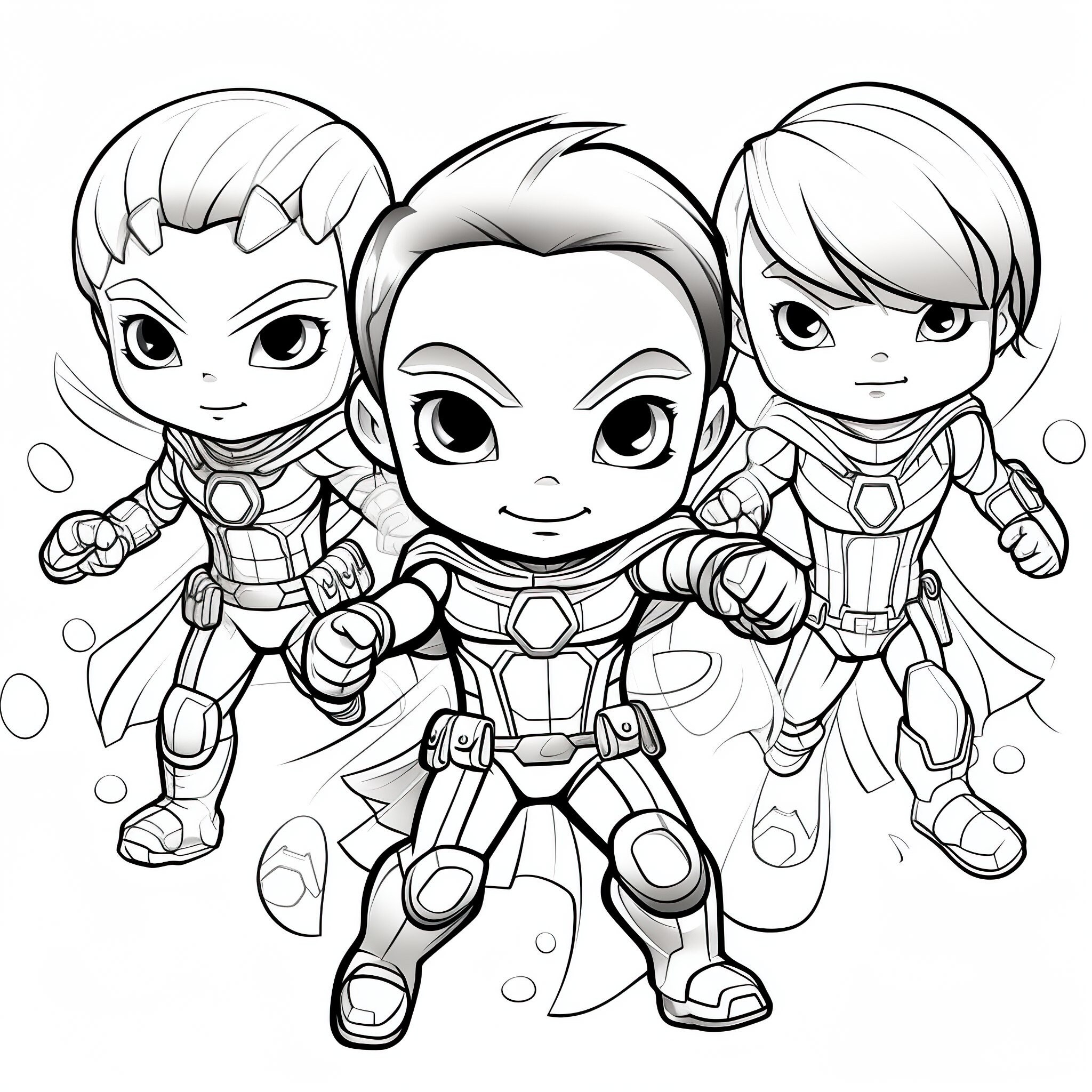 5 Cute Superhero Pages, Teacher, Color Pages for Kids, Cute Coloring ...