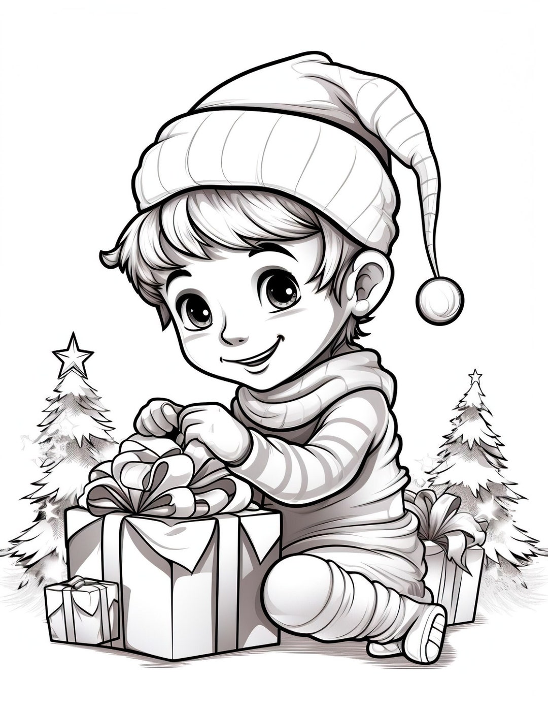 5 Christmas Holiday Coloring Pages. Teacher, Color Pages for Kids, Cute ...