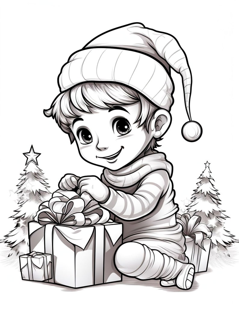 5 Christmas Holiday Coloring Pages. Teacher, Color Pages for Kids, Cute ...
