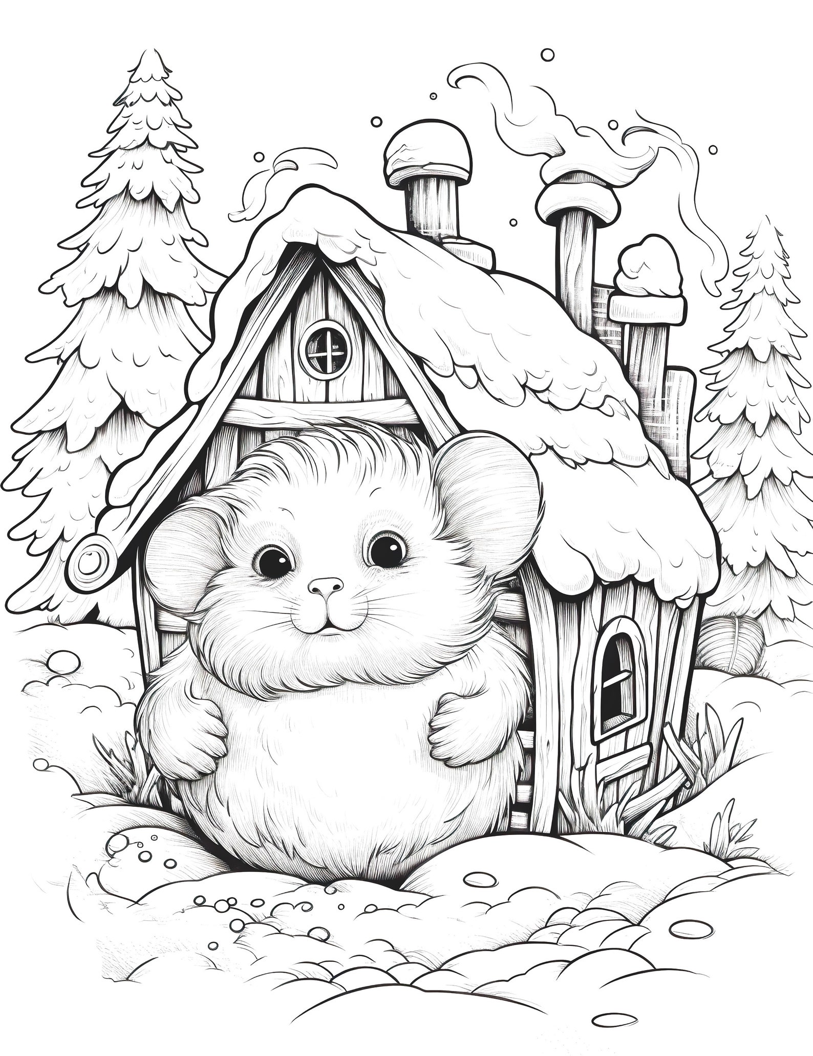 5 Winter Coloring Pages. Teacher, Color Pages for Kids, Cute Coloring ...