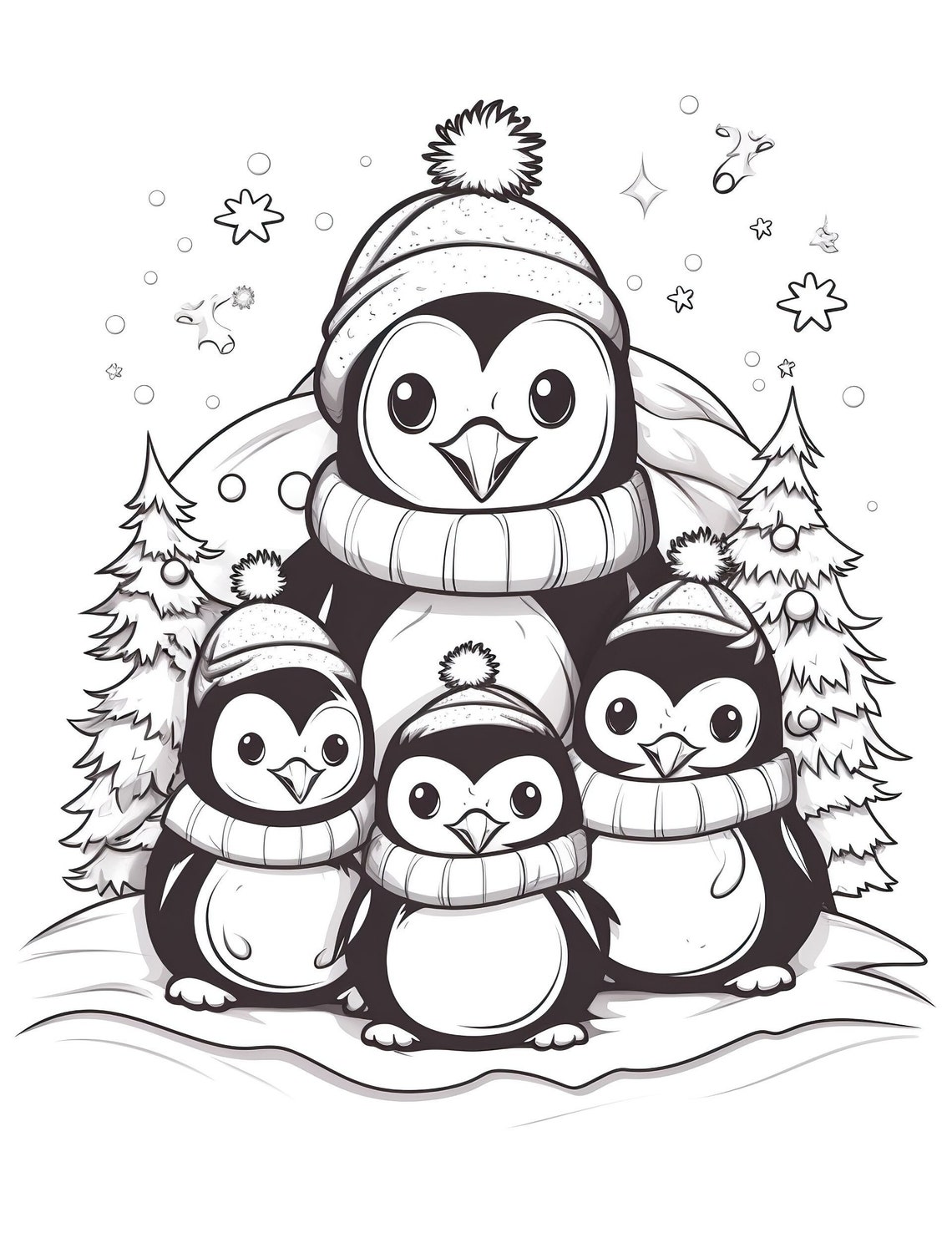 5 Winter Coloring Pages. Teacher, Color Pages for Kids, Cute Coloring ...