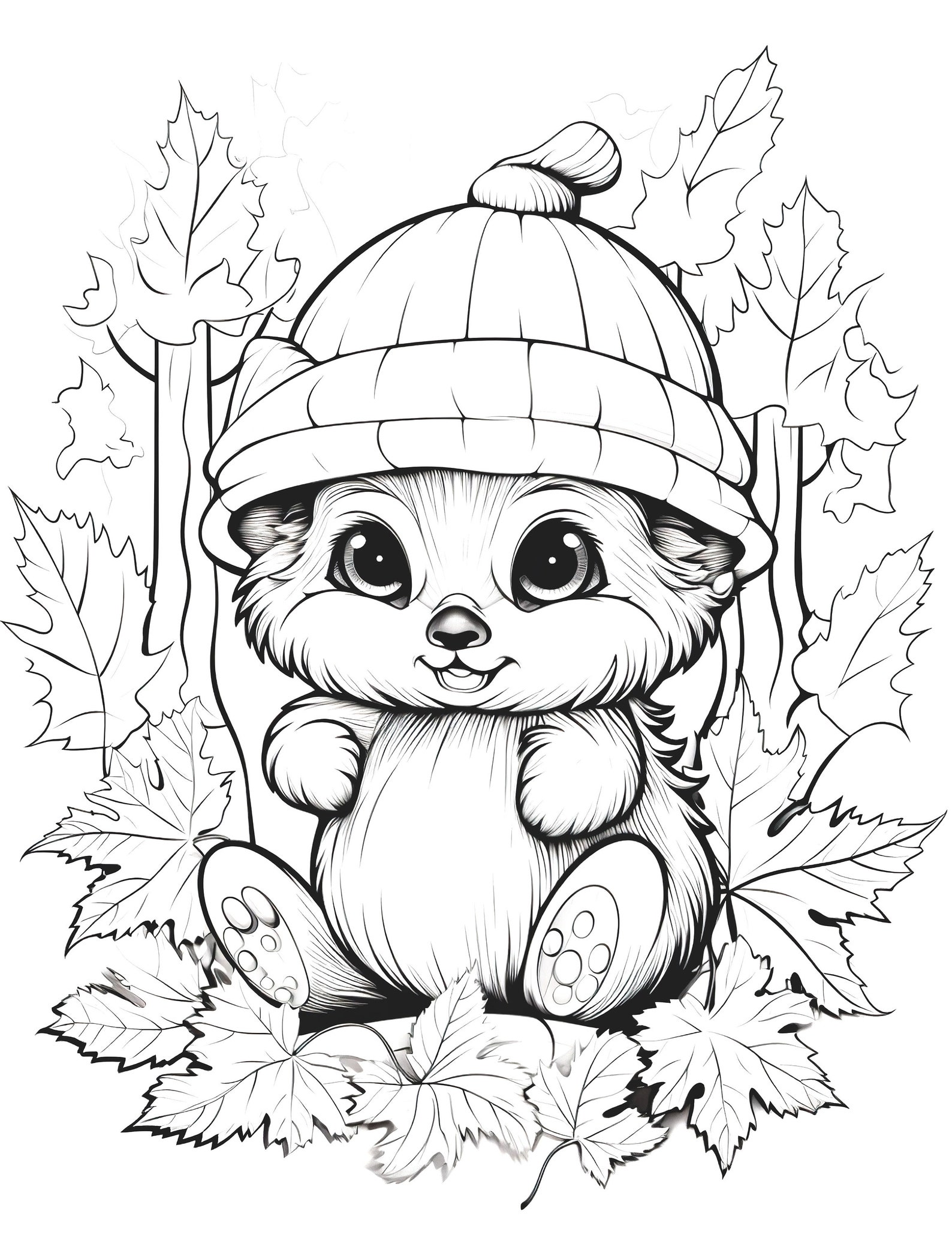 5 Autumn Coloring Pages. Teacher, Color Pages for Kids, Cute Coloring ...
