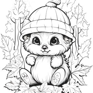 5 Autumn Coloring Pages. Teacher, Color Pages for Kids, Cute Coloring ...